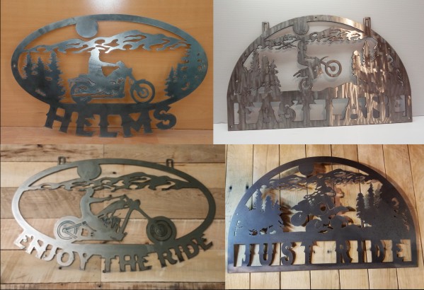 Metal Motorcycle Signs